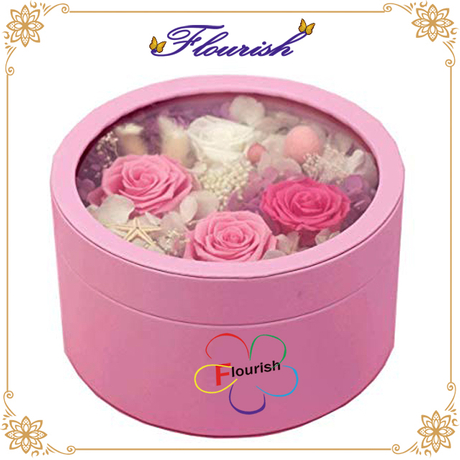 Romantic Pink Color Rose Flower Packaging Holding Cardboard Box for ...