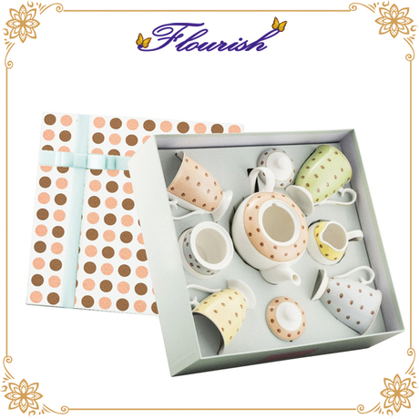Custom Logo Lid And Base Style House Warming Tea Set Box with Tray ...