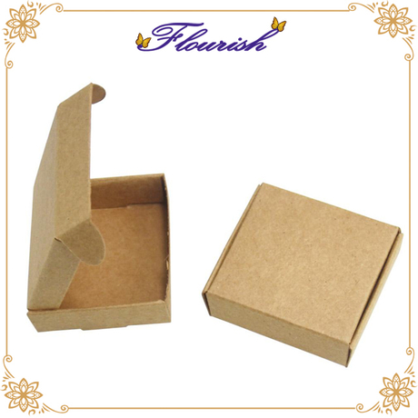 Eco-Friendly Foldable Square Shaped Kraft Paper Craft Gift Box - Buy ...