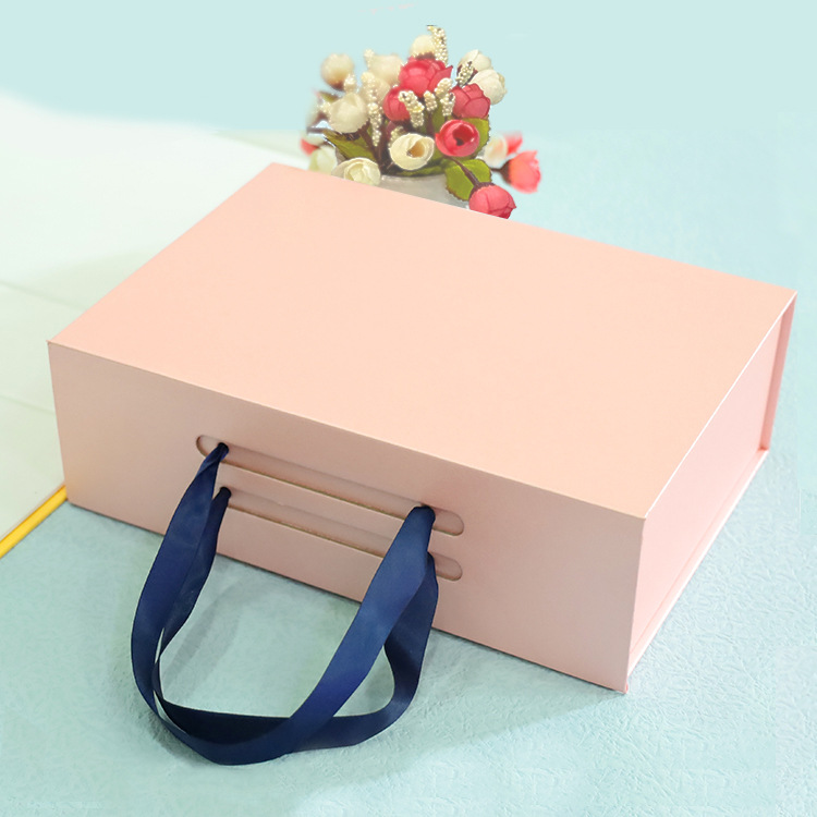 Ribbon Handle Folding Carton Box,Cardboard Paper Packaging Gift Box ...